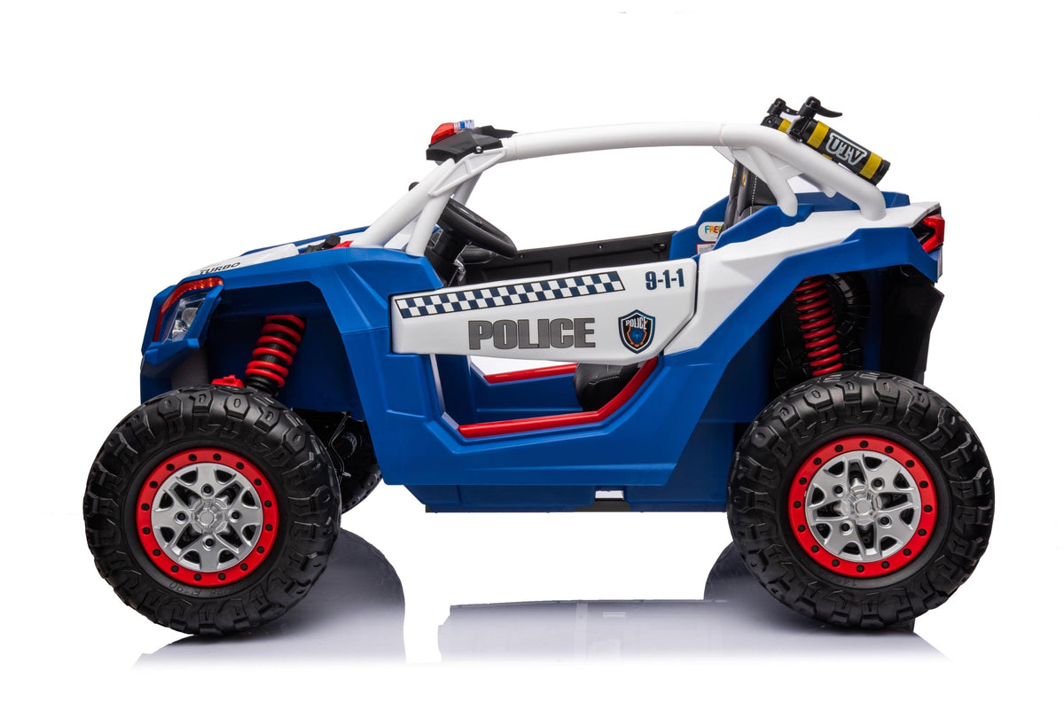 24V Freddo Storm Police UTV 2-Seater for Kids With Lights & Sirens for ...